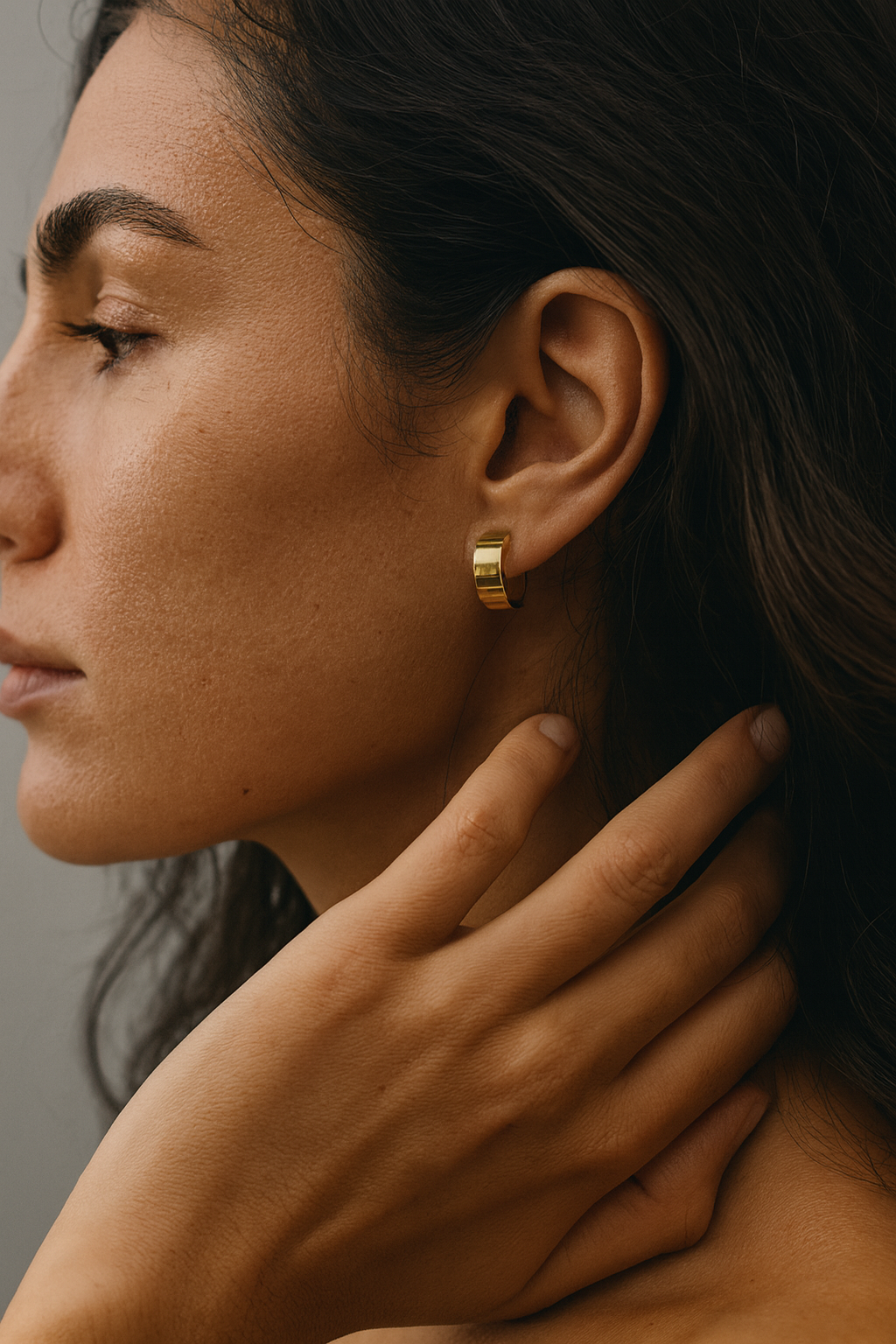 Mabel Bold Gold Earrings – Plain.J